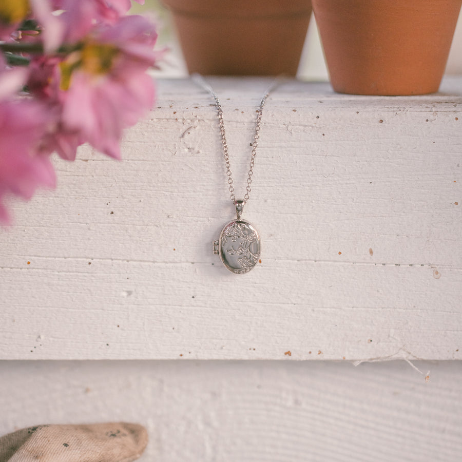 Birth Flower Locket - Pressed Floral