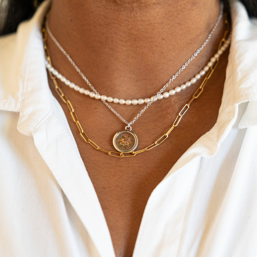 Pressed Floral Necklace - Pressed Floral